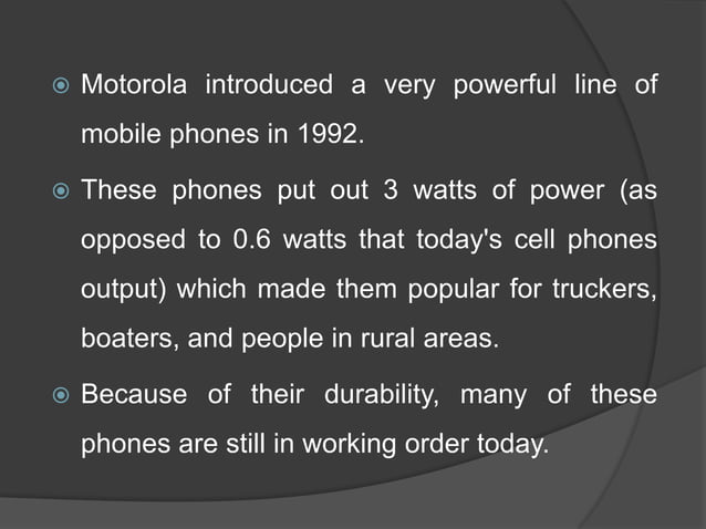 The evolution of mobile phones | PPTX | Smartphones | Consumer Electronics