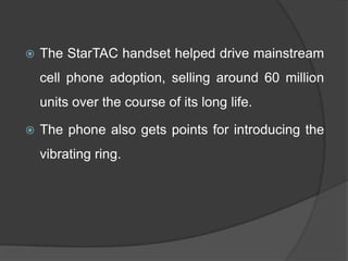 The evolution of mobile phones | PPTX