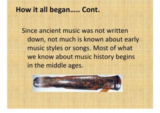 The Evolution Of Music | PDF | Music | Entertainment