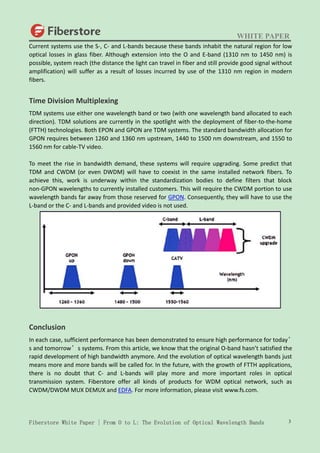 The evolution of optical wavelength bands | PDF | Computer Networking | Computing
