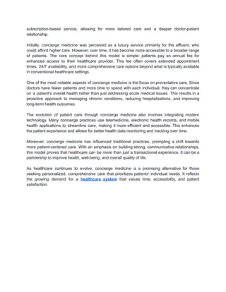 The Evolution of Patient Care Through Concierge Medicine.pdf