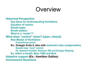 The evolution of pediatric mechanical ventilators | PPT
