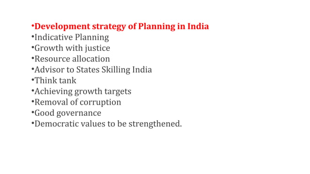 The Evolution of Planning in India | PPT