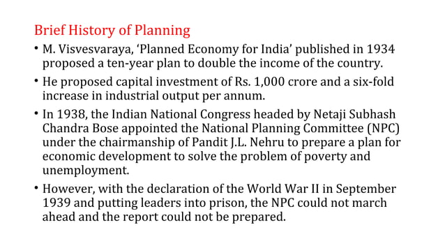The Evolution of Planning in India | PPT