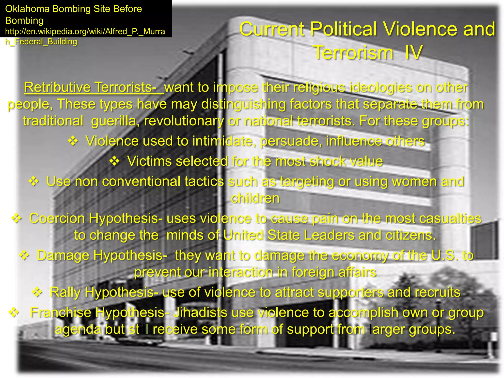 The Evolution Of Politicical Violence And Terrorism | PPTX