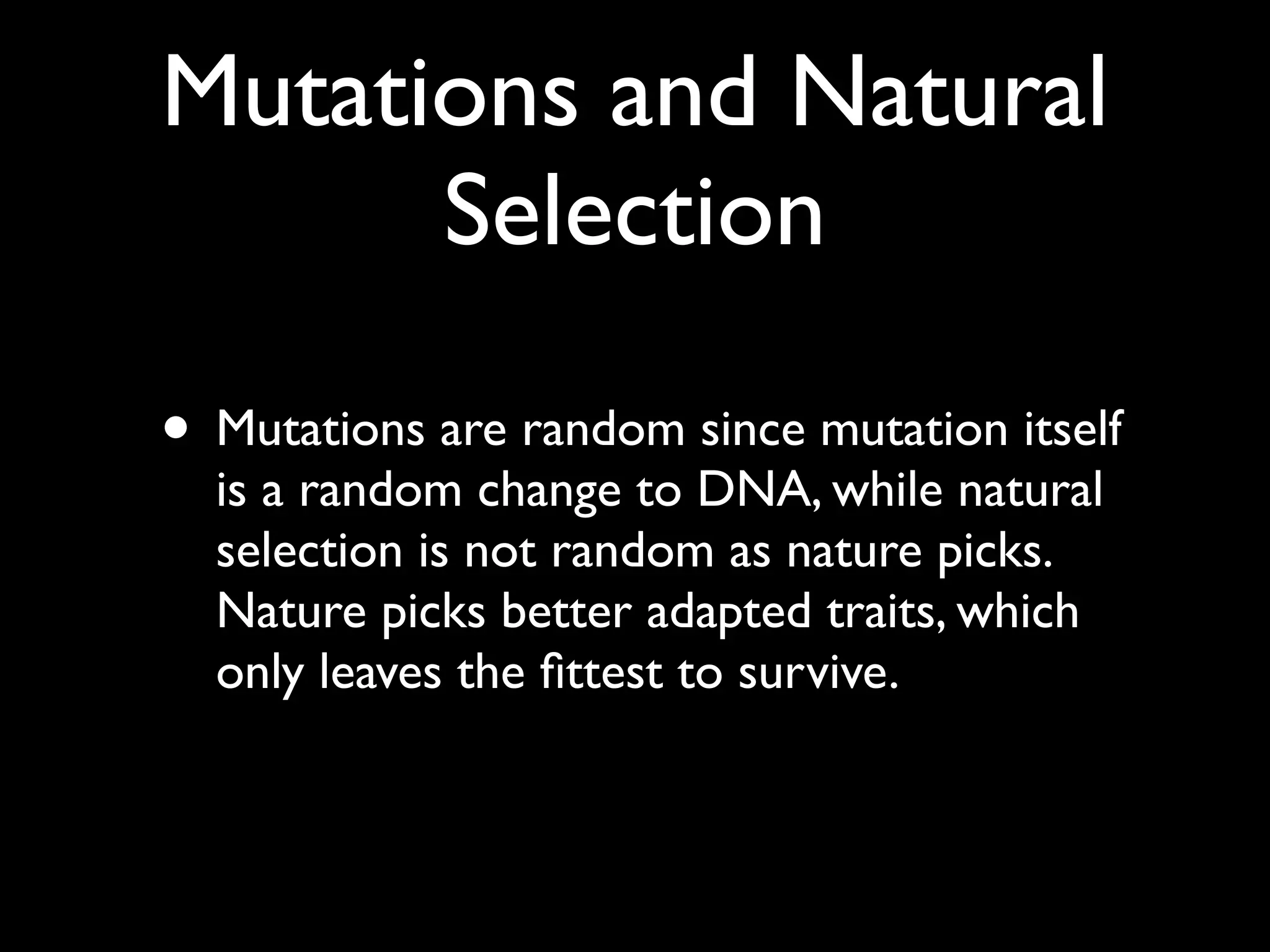 The evolution of populations | KEY