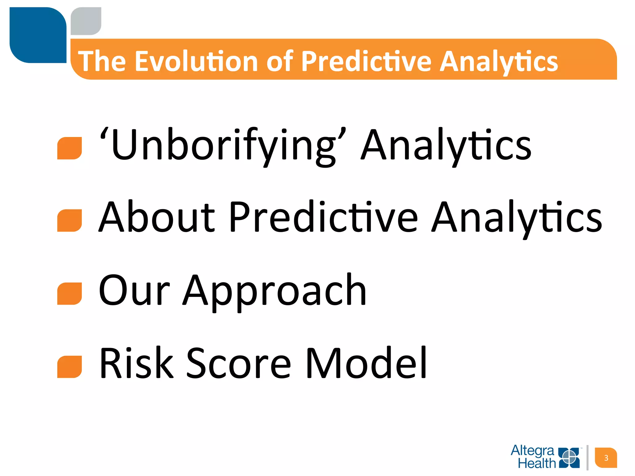 The Evolution of Predictive Analytics in Maaged Care | PPT