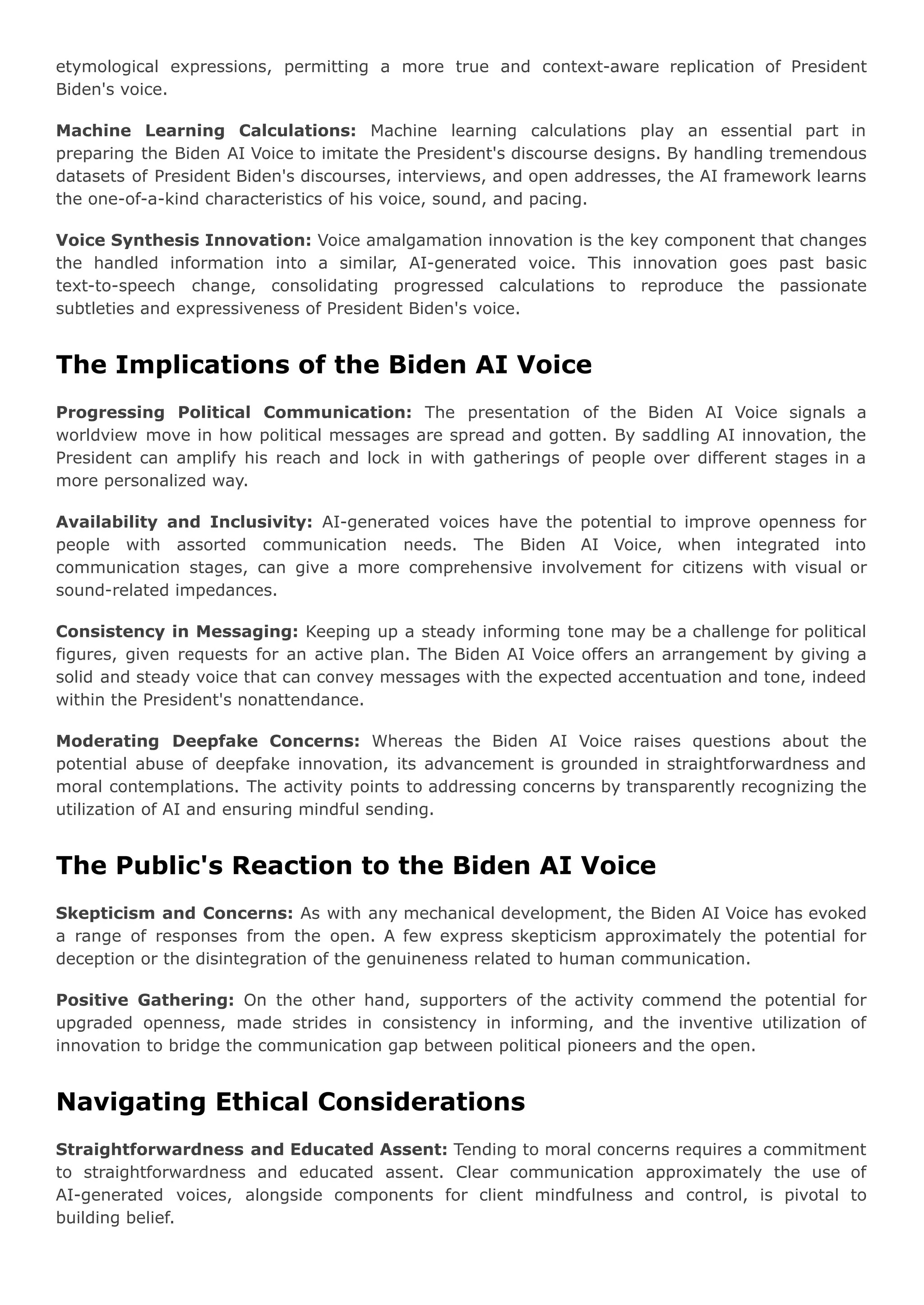 The Evolution of Presidential Communication_ Unveiling the Biden AI ...