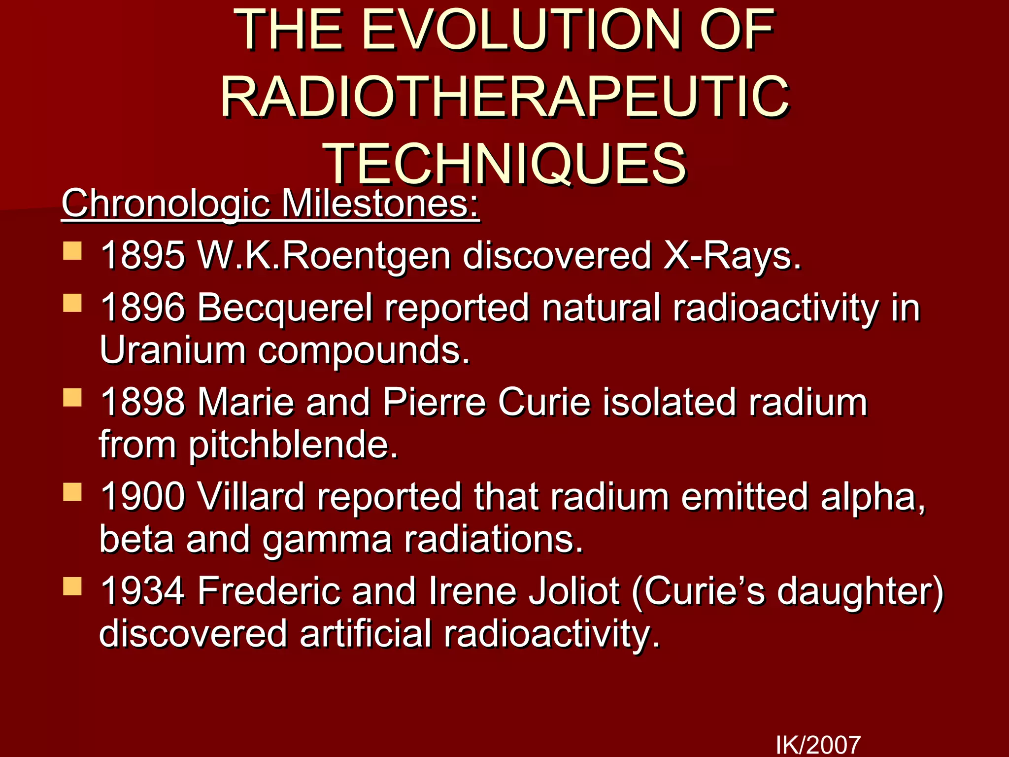 The evolution of radiotherapeutic techniques copy.ppt