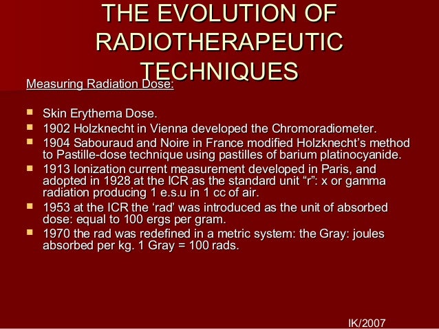 The evolution of radiotherapeutic techniques copy.ppt