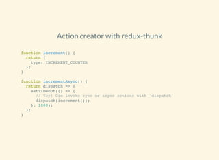 The evolution of redux action creators | PPT