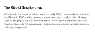 The Evolution of Smartphones and Their Impact on Daily Life | PDF