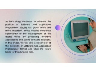The Evolution of Software And Application Programmer 261399 A Glimpse ...