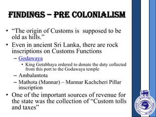 The Evolution of Sri Lanka Customs | PDF