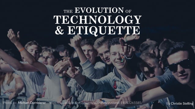 The Evolution of Technology & Etiquette | PDF | Smartphones | Consumer ...