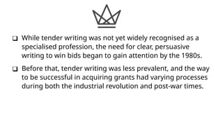 The Evolution of Tender Writing: From Traditional Bids to Digital ...