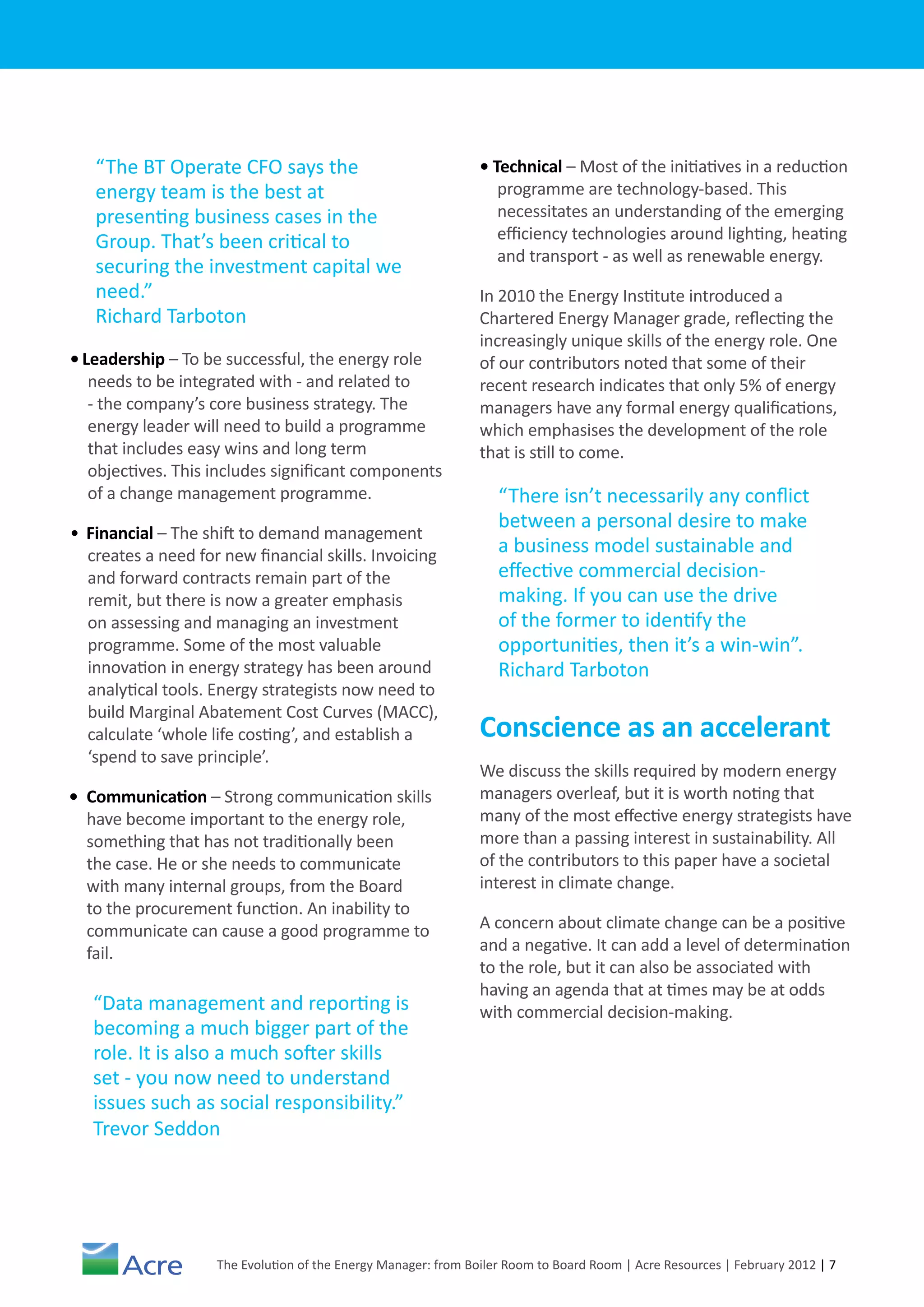The Evolution of the Energy Manager: From Boiler Room to Board Room | PDF