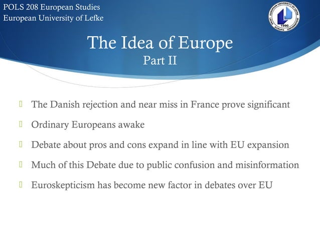 The Evolution of the EU: PART II | PPT