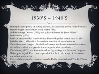 The Evolution of the Horror Genre | PPTX