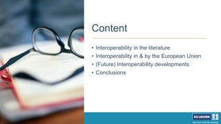 The evolution of the interoperability concept a european quest for ...