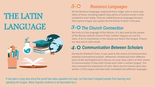 The evolution of the latin language | PPTX
