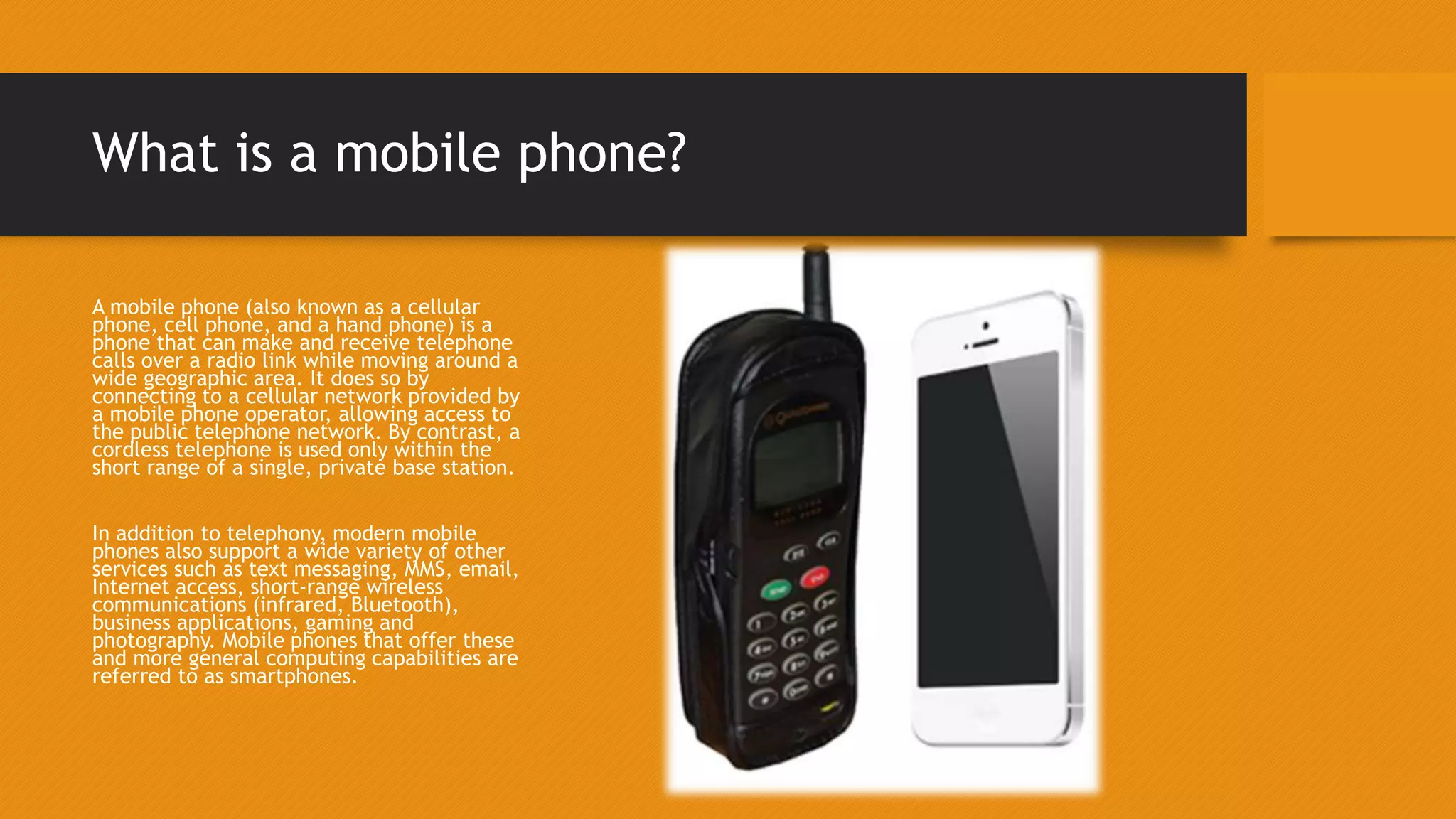 The evolution of the mobile phone | PPTX