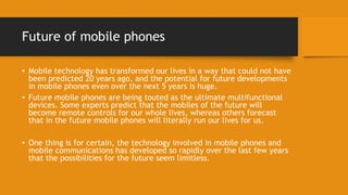 The evolution of the mobile phone | PPTX