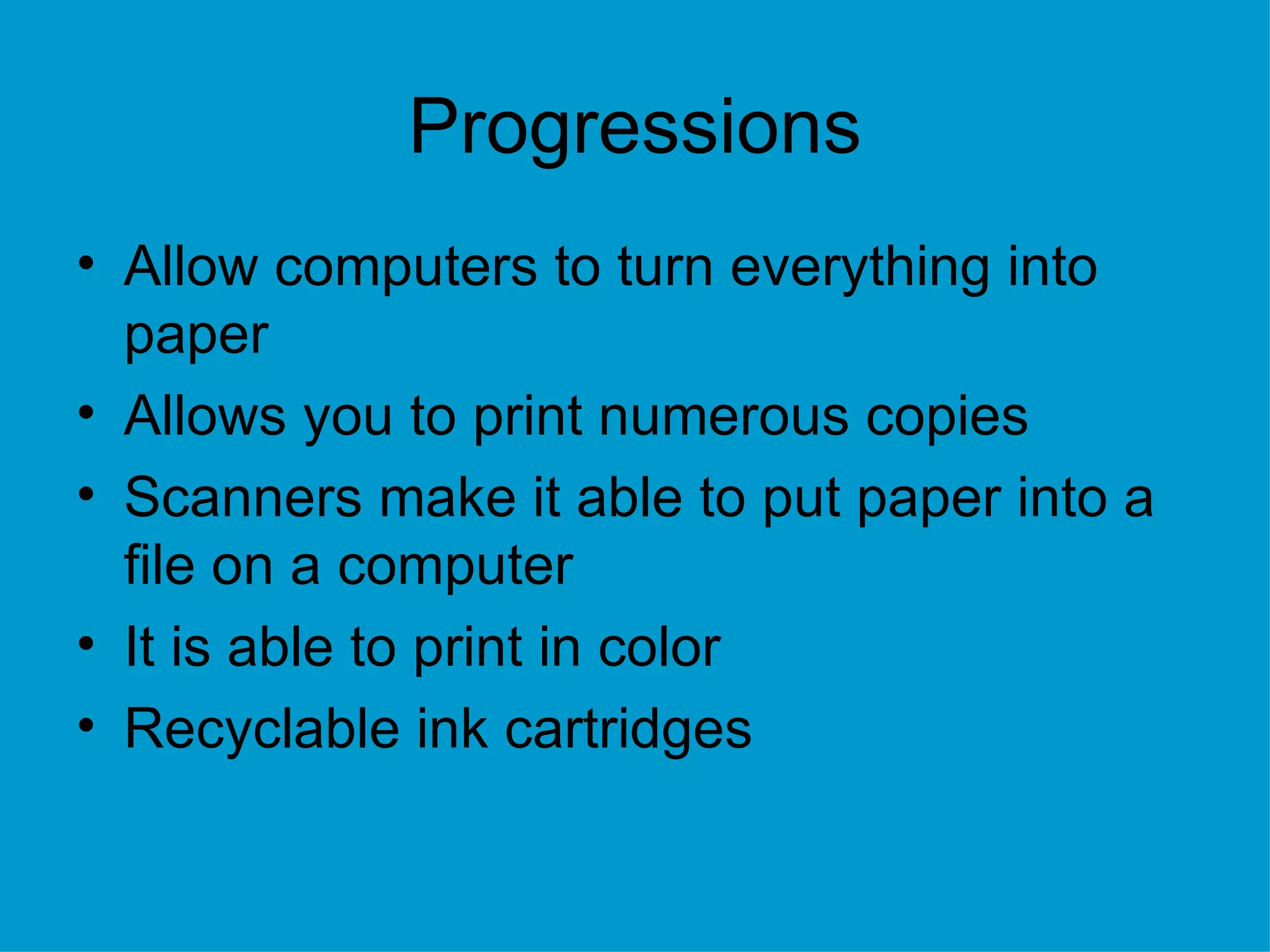 The evolution of the printer | PPT