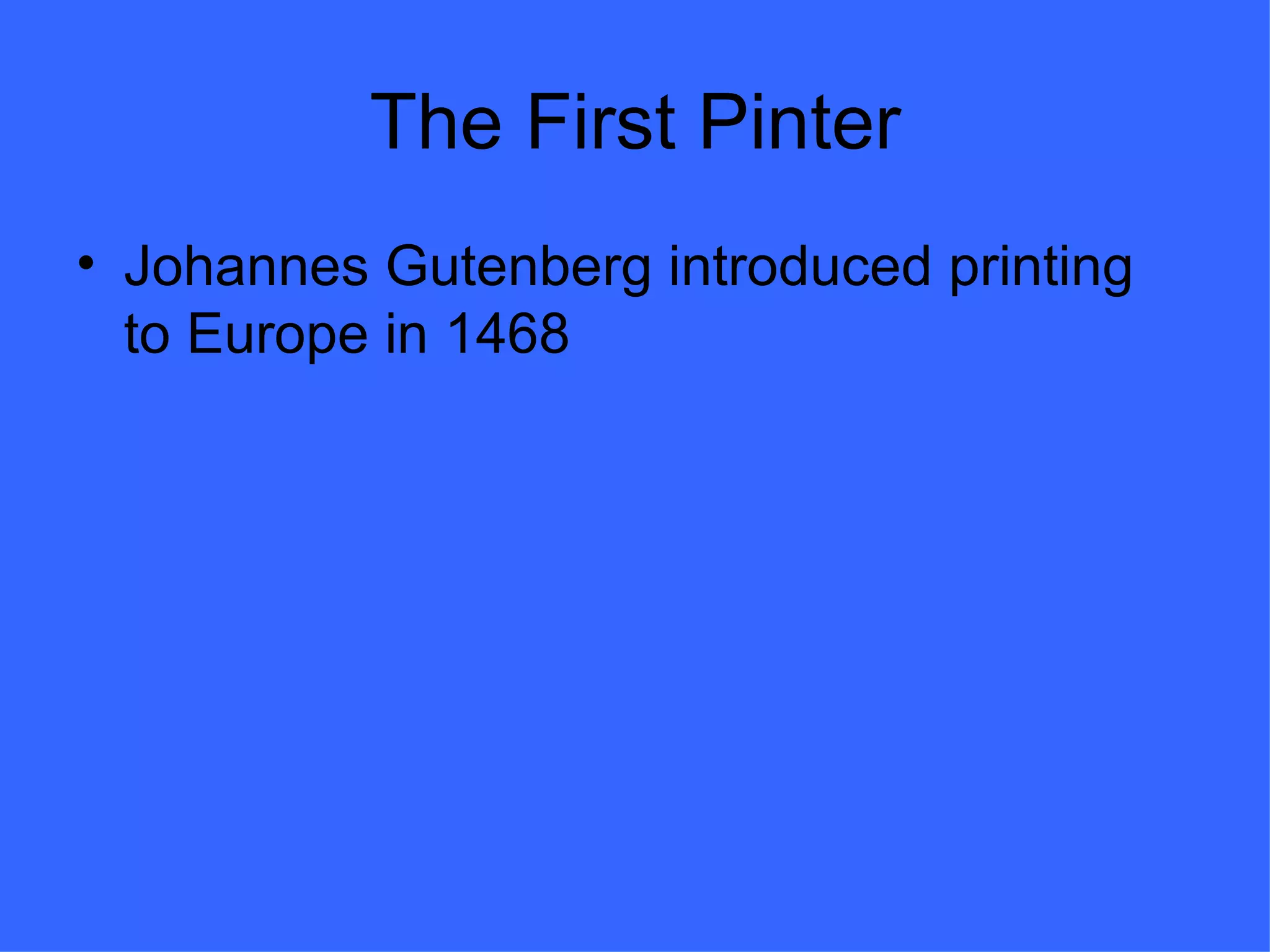 The evolution of the printer | PPT