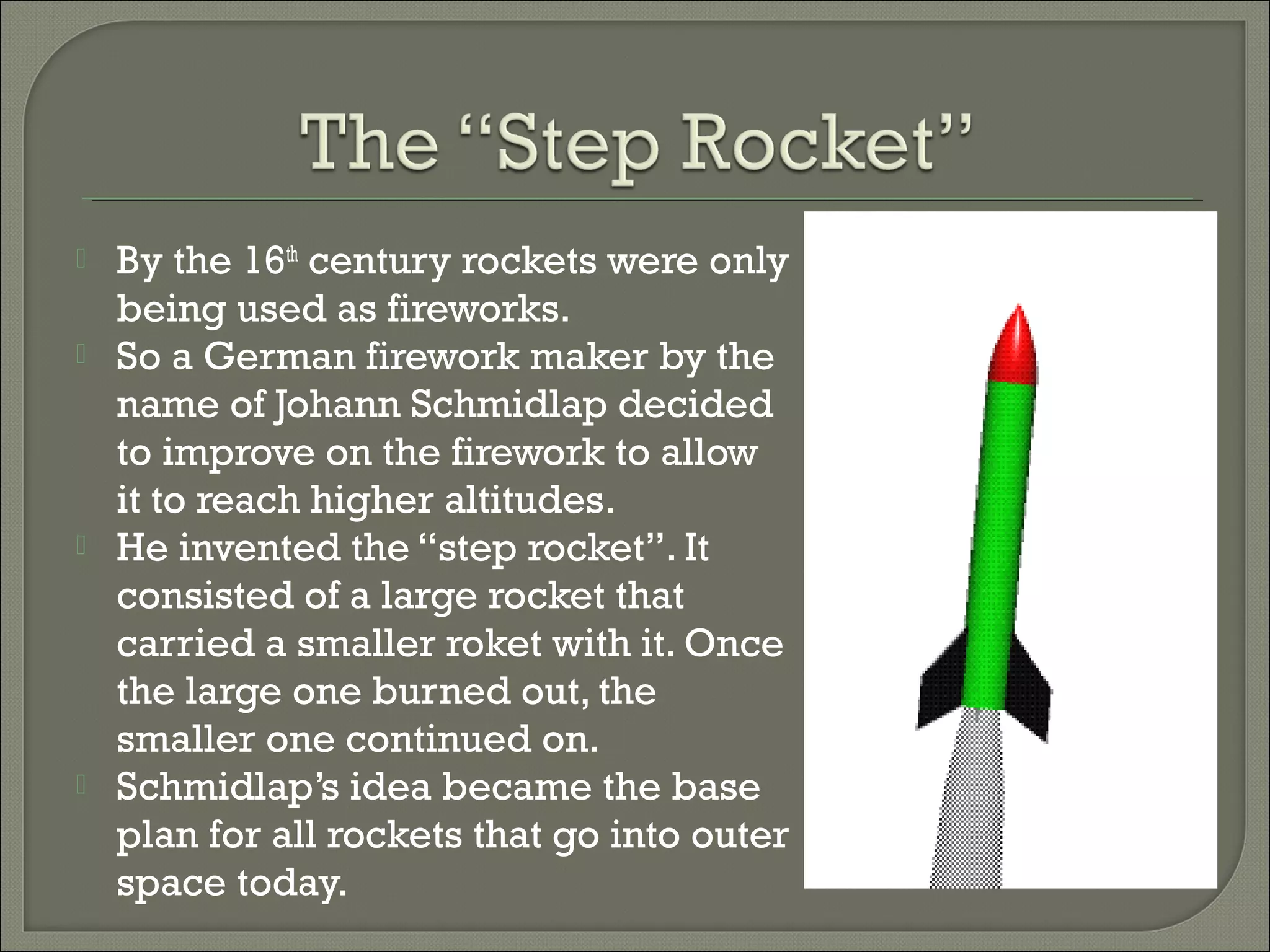 The evolution of the rocket 2 real one | PPT