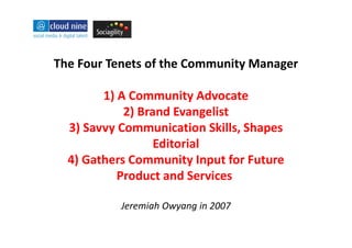 The evolution of the role of the community manager | PDF