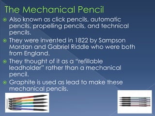 The evolution of the writing utensil | PPTX