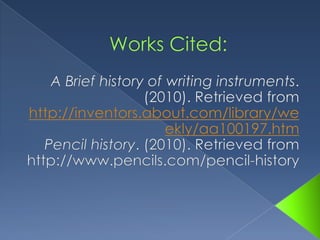 The evolution of the writing utensil | PPTX