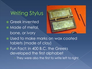 The evolution of the writing utensil | PPTX