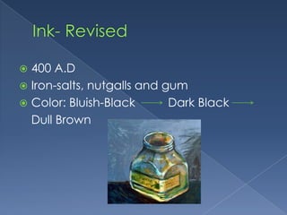 The evolution of the writing utensil | PPTX