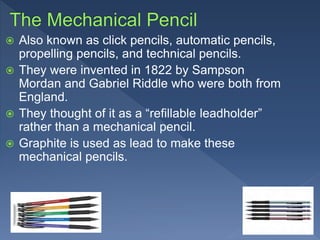 The evolution of the writing utensil | PPT