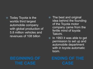 The evolution of toyota | PPTX