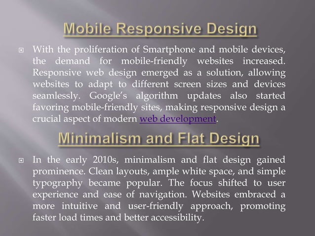 The Evolution of Web Designing From Past to Future Trends.pptx | Web Design and HTML | Internet