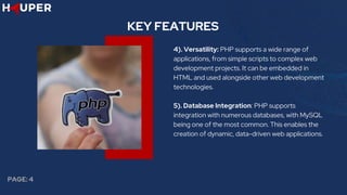 The evolution of web development with PHP: an overview of key features and advantages | PPTX