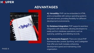 The evolution of web development with PHP: an overview of key features and advantages | PPTX
