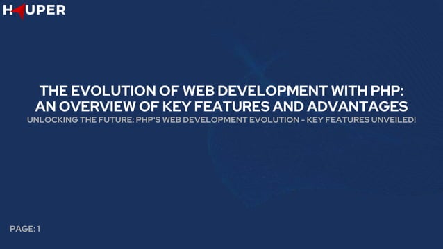 The evolution of web development with PHP: an overview of key features and advantages | PPT