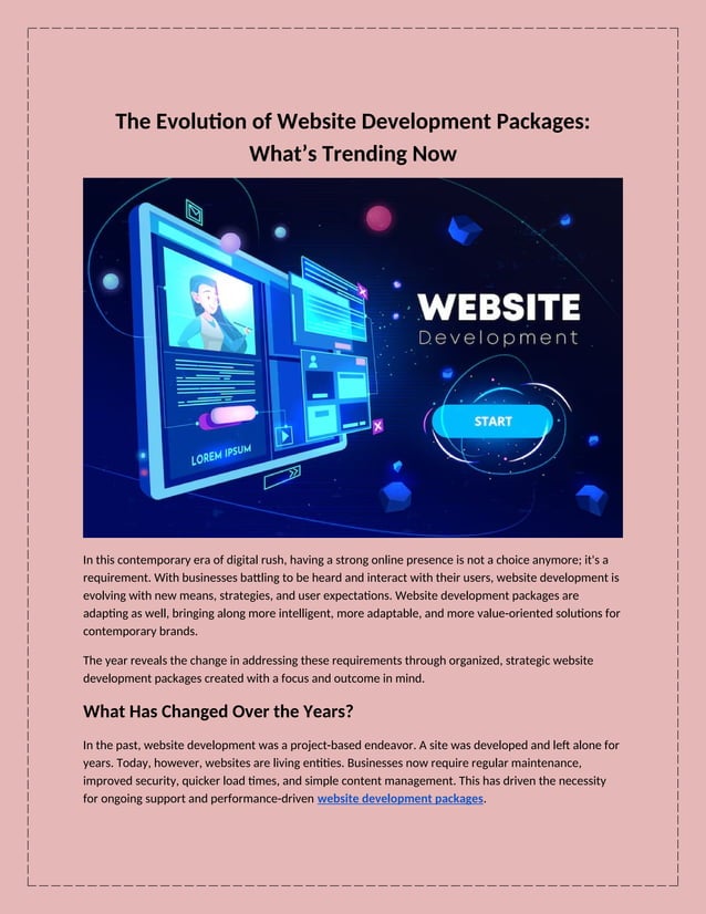 The Evolution of Website Development Packages What’s Trending Now | PDF