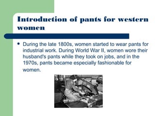 The evolution of western fashion | PPT