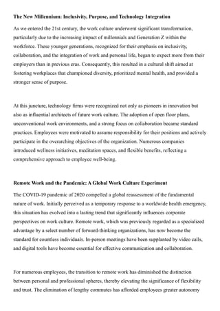 The Evolution of Work Culture. Lessons from the World’s Best Workplaces ...
