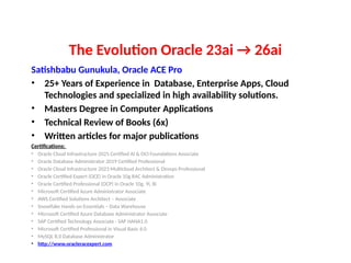 The Evolution of Oracle 23ai → Oracle 26ai | PPTX