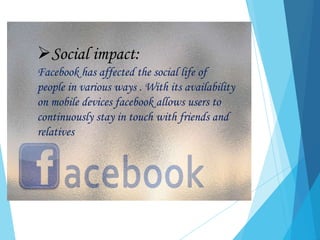FACEBOOK & ITS EFFECTS | PPTX