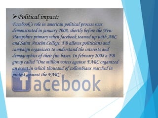 FACEBOOK & ITS EFFECTS | PPTX