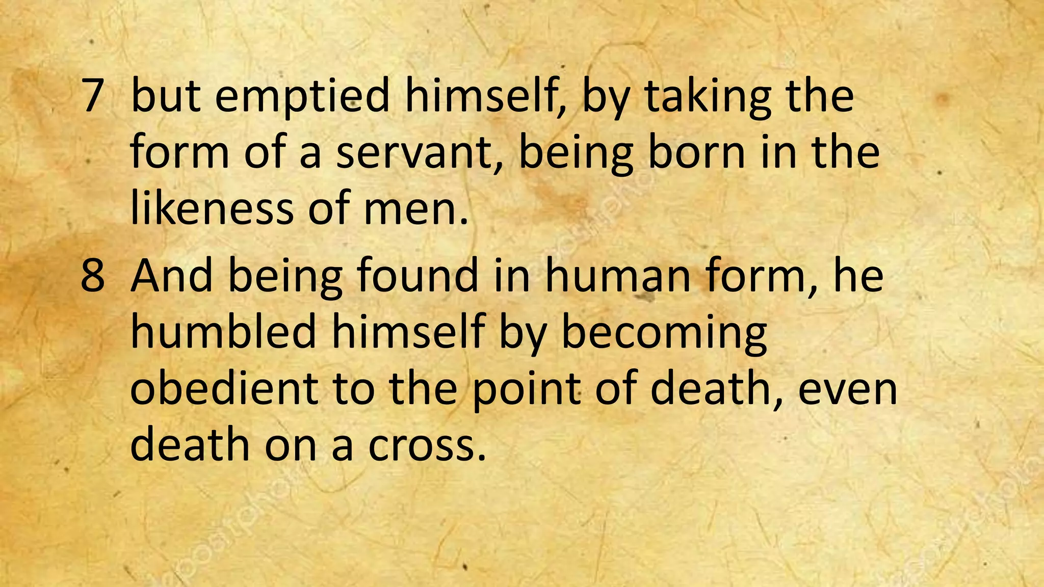 “The Example of Jesus: Emptied and Obedient” By Pastor Mark Behr | PPTX