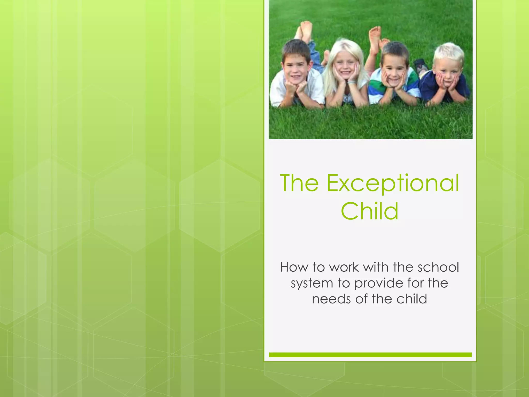 The exceptional child | PPT