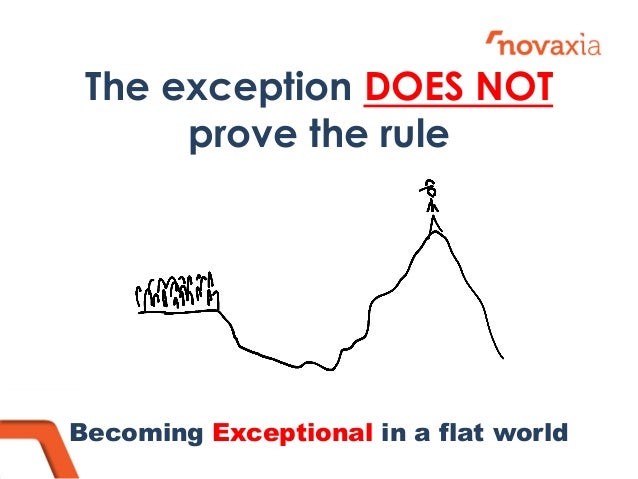 The exception does not prove the rule The exception does not prove the rule